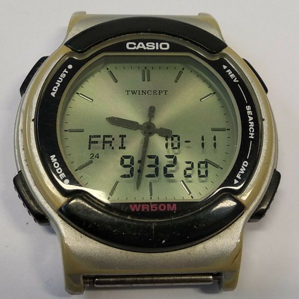 Casio ABX-53 TWINCEPT,LCD vintage watch, 100% work, new battery ...