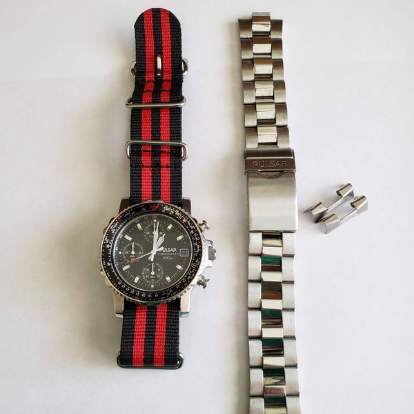 FS: Pulsar pilot style chronograph V657 | WatchCharts Marketplace