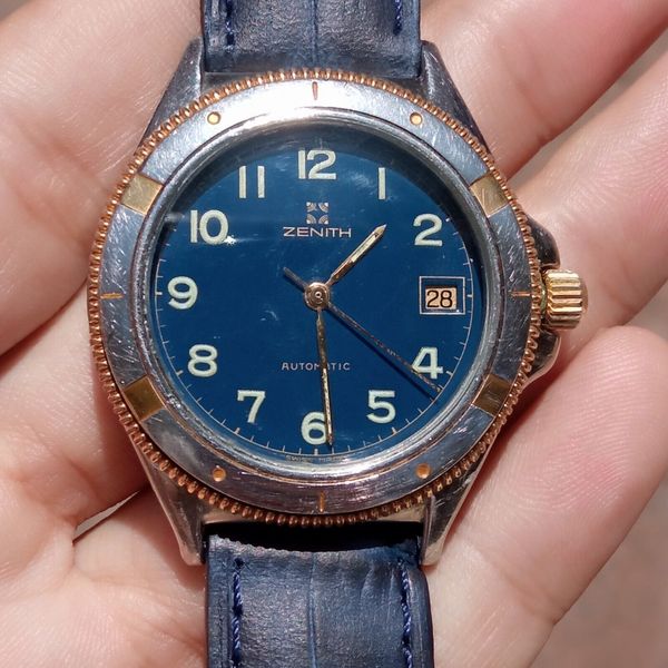 ZENITH Skin Diver 20 ATM Automatic Steel Large 39mm Rare Men's Wristwatch | WatchCharts Marketplace