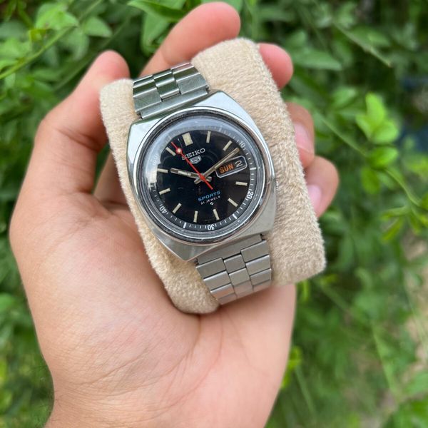 1968 Seiko 5 Sports Men's Automatic Black Dial 38mm 21 Jewels 6319-6000 ...