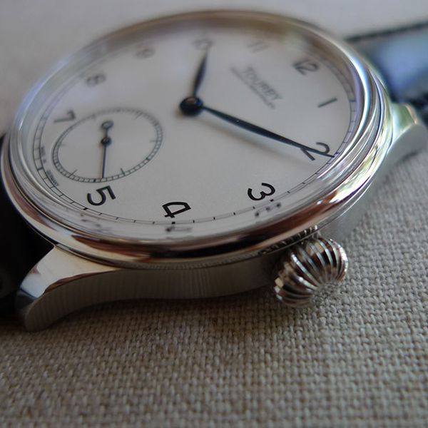 Tourby Art Deco Marine Arabic 43 silver dial deck watch - mint, full ...