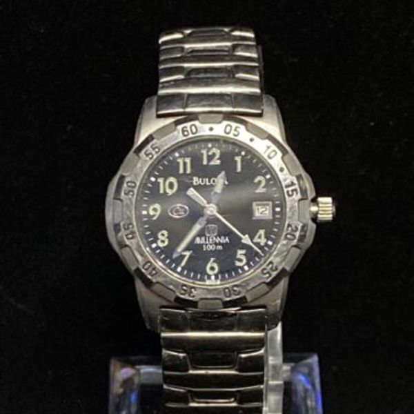 BULOVA MILLENNIA INFUSED COOPER Stainless Steel Water 100m glow dark ...