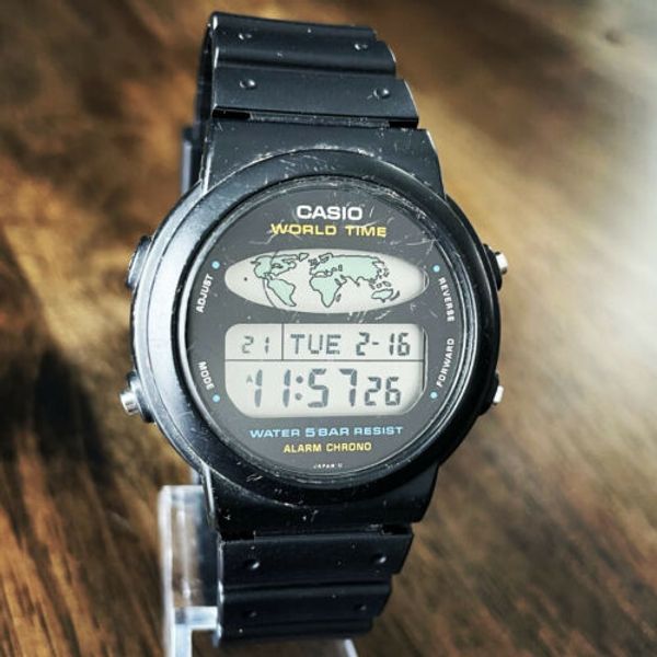 RARE Vintage 1989 Casio W-60U Digital World Time Watch Module 893 w ...