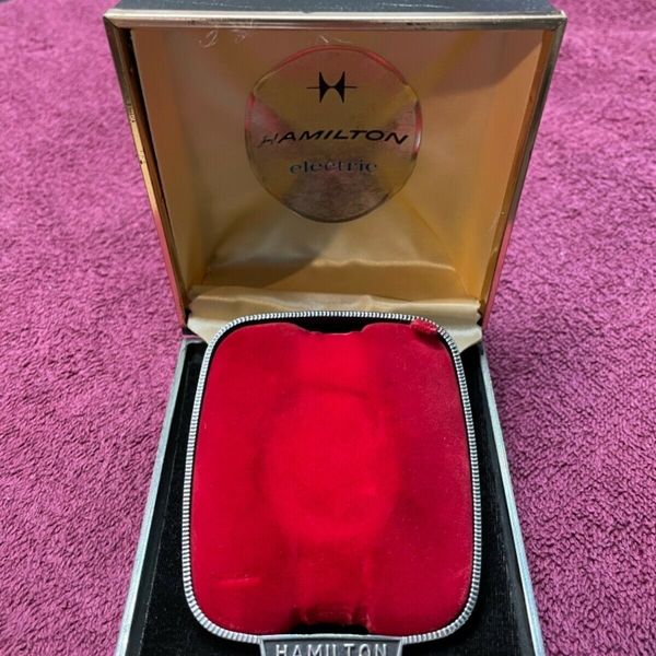 HAMILTON ELECTRIC WATCH BOX CLAMSHELL VINTAGE | WatchCharts Marketplace