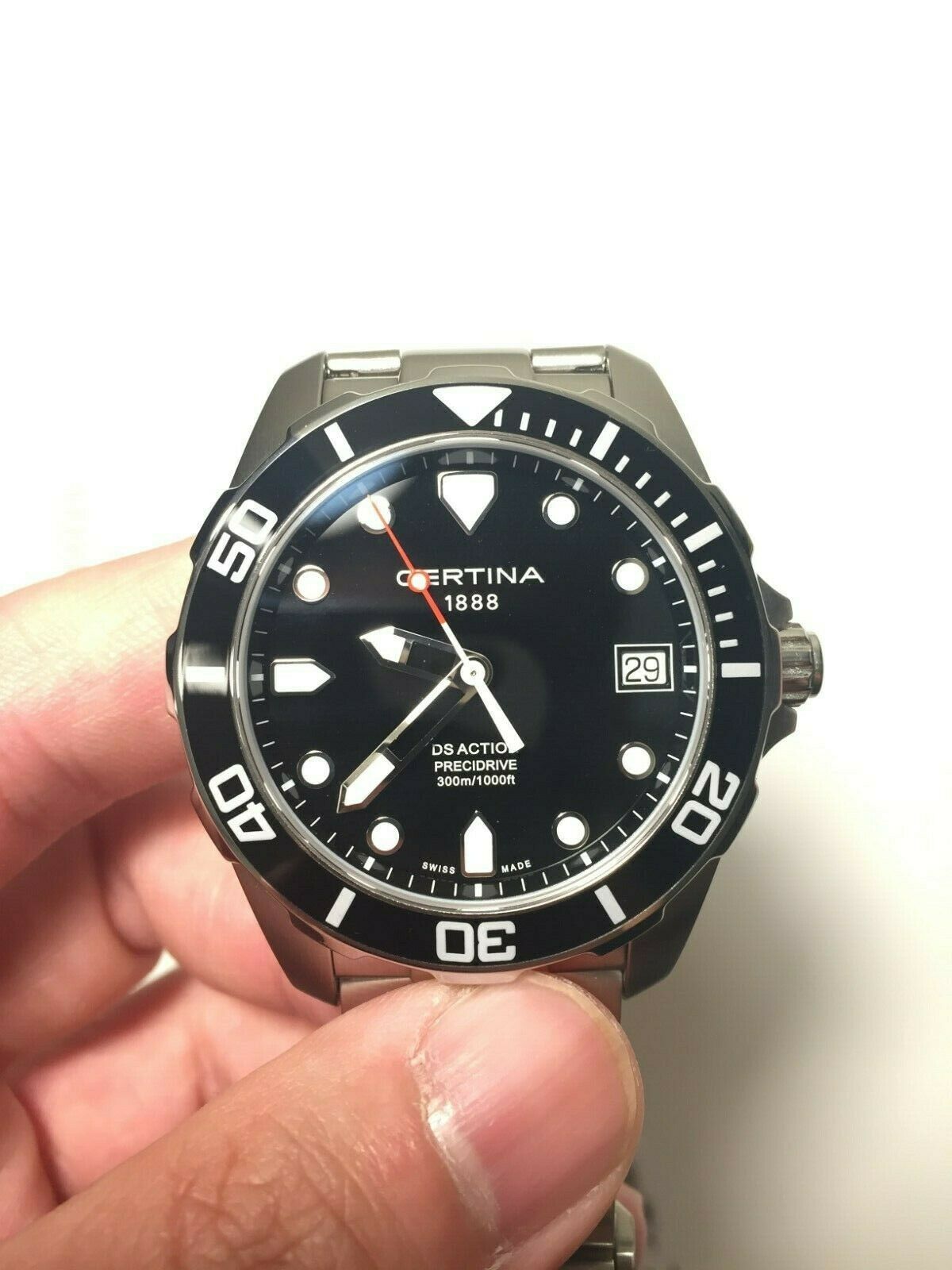 Certina DS Action PreciDrive Quartz Black Dial Stainless Steel Men's Dive Watch | WatchCharts ...