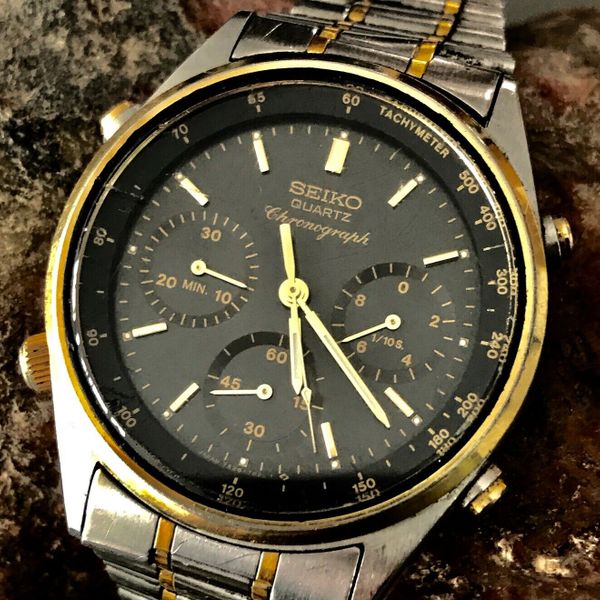 Seiko 7A28 7020 CHRONOGRAPH WATCH Roger Moore JAMES BOND Movement ...