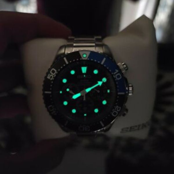 Seiko Prospex SSC017 Batman Diver USED ONCE with 2 new Straps included ...
