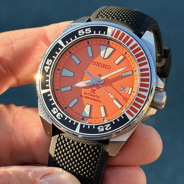 Seiko Samurai Orange - Sumo hands and custom bezel insert | WatchCharts ...