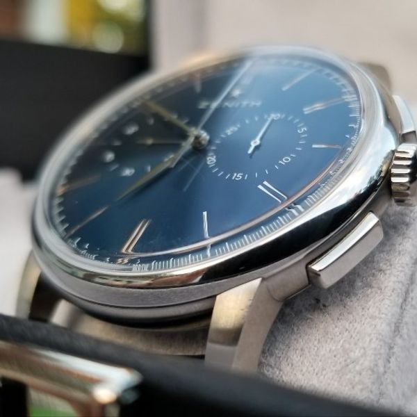 Zenith Elite Chronograph Blue dial el primero 4069 moment ref. 03.2272. ...