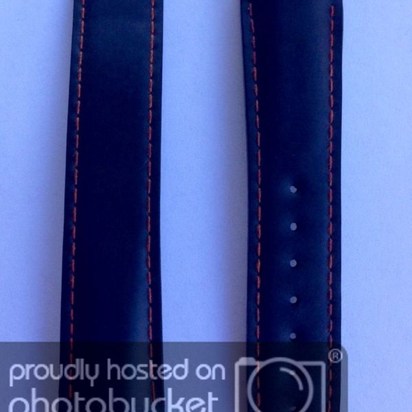 SOLD 20mm Curved Omega Planet Ocean strap with orange stitching $145 ...
