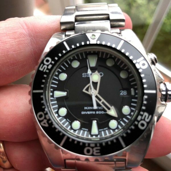 Seiko Kinetic Divers 200m Watch SKA371 BFK Package with 2 straps ...