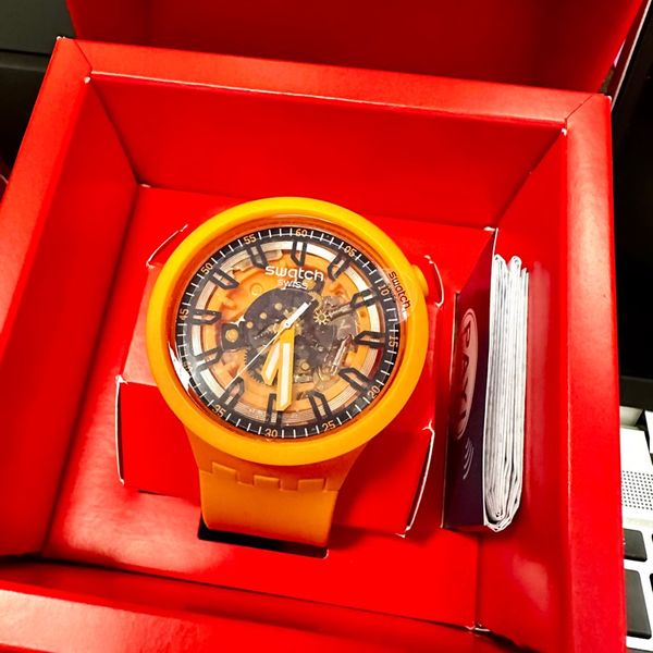 Swatch Big Bold Jellyfish Orange Watch | WatchCharts Marketplace