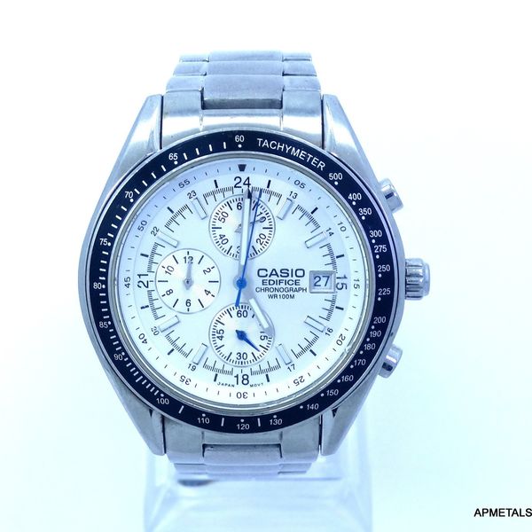CASIO Ediface 2328 EF-503 Stainless Steel Quartz Watch Chronograph ...