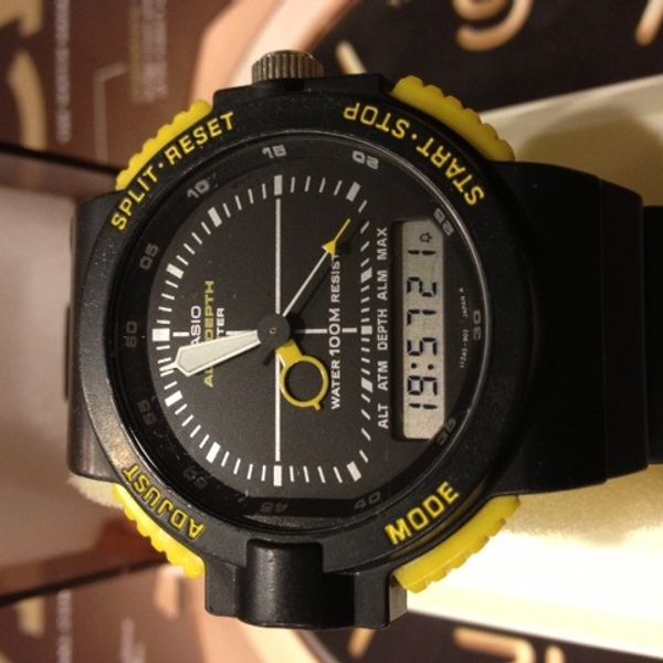 Casio ALTI-DEPTH METER ARW-320 MINT, very collectible | WatchCharts ...