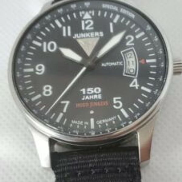 JUNKERS Pilots Aviator German automatic watch, Limited - 150 years Hugo ...