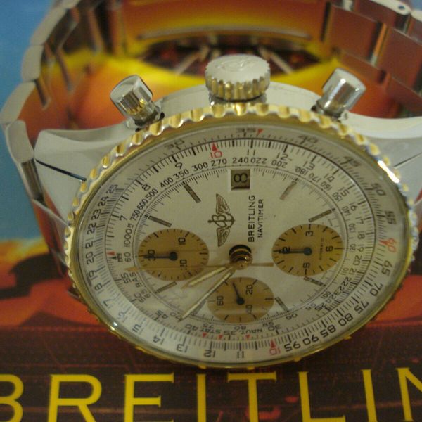 Breitling Navitimer Steel and Gold + Original Box New + Blocket ...