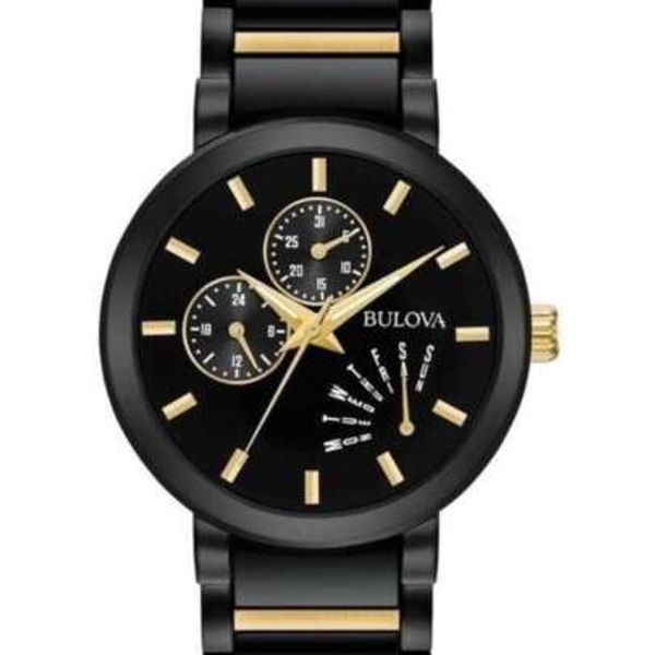 Bulova Modern Quartz Black Dial 40 mm Men's Watch 98C124 | WatchCharts