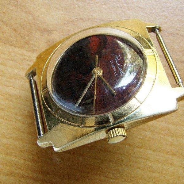 RAKETA RECORD Russian Soviet watch the Dial is made from Natural Stone ...