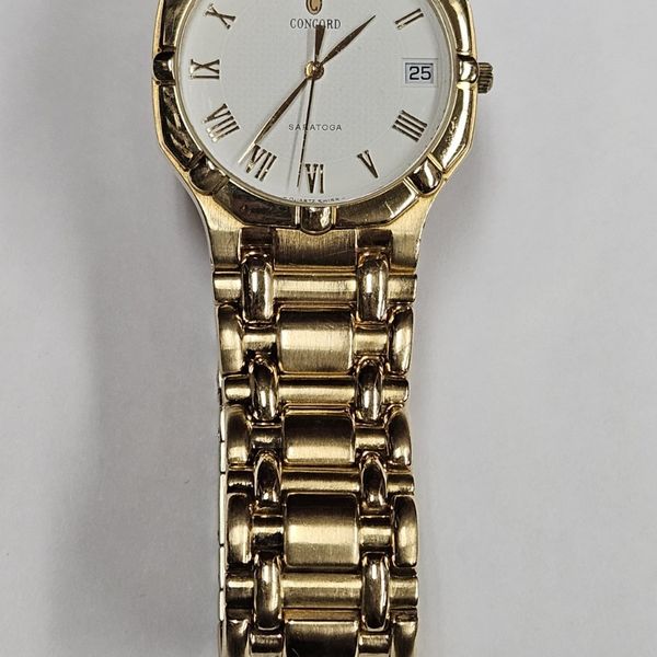 Concord Saratoga 18K Yellow Gold Mens Watch With Original 18k Band 31 ...