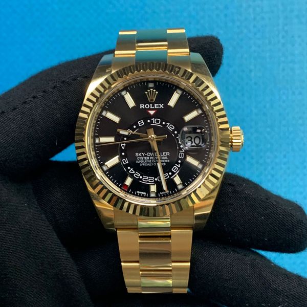 Rolex 326938 Skydweller Yellow Gold Black Dial June 2021 | WatchCharts