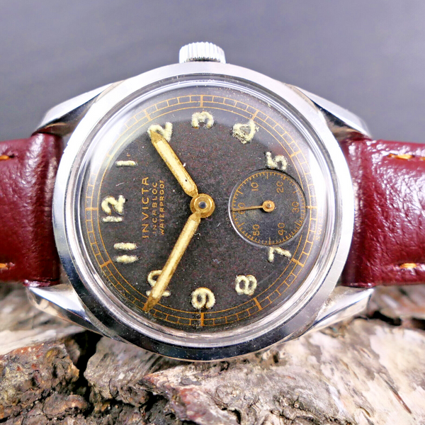 1940’s WW2 Era Military Style INVICTA OWIX Vintage 30mm MIDSIZE Retro ...