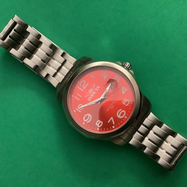 Invicta Specialty Watch Red Dial Large Face 44mm 6860 100 Meter Water ...