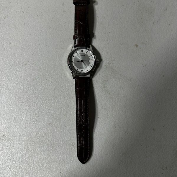 Citizen Eco-Drive Classic Silver Dial Brown Leather Men's AW1780-25A ...
