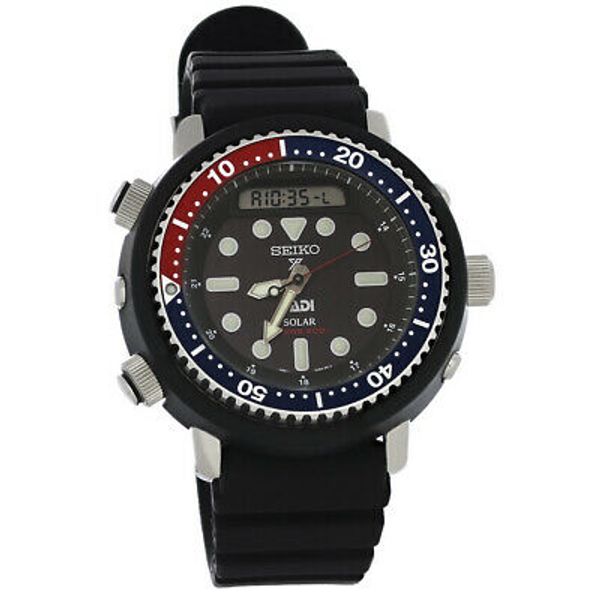 Seiko Prospex Diver 'Arnie' Black ION Stainless Chronograph Solar Watch ...