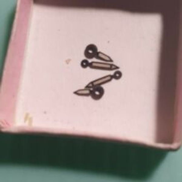 NOS blue steel radium baton hands for VINTAGE military jlc ug gp 5L (2 ...