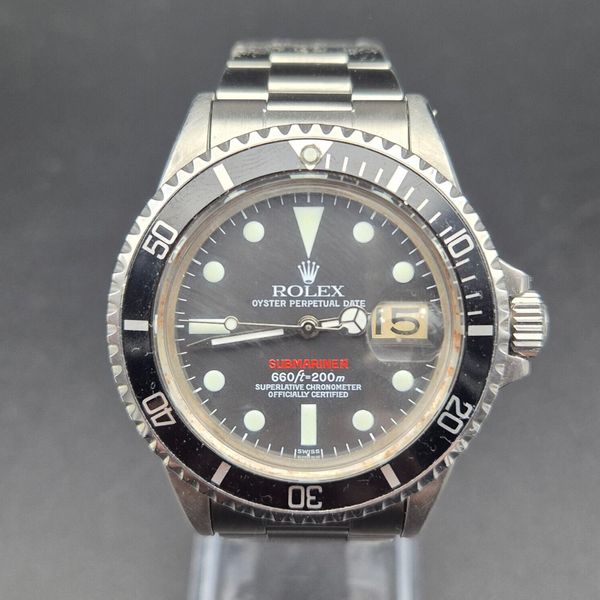 Rolex Submariner 1680 Red Font Red Date + Papers VINTAGE Rare Dial ...