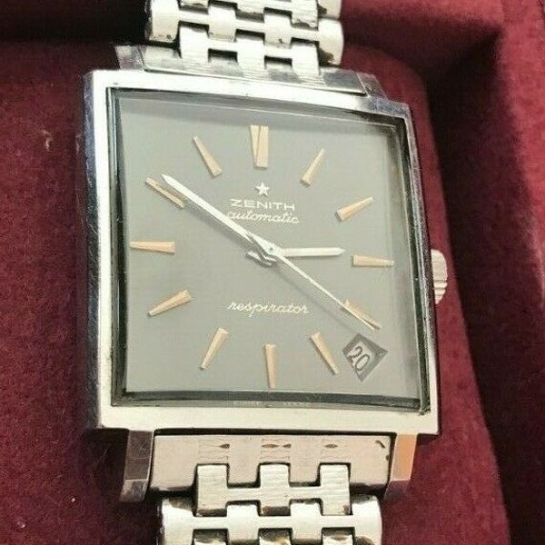 Vintage Zenith Respirator Automatic Steel Watch Original Zenith Steel ...