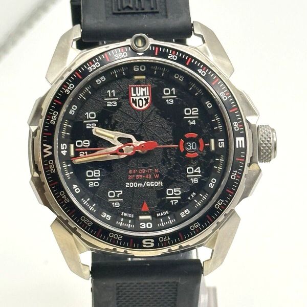 LUMINOX Ice-SAR Arctic XL.1201 Quartz 46MM Black Dial Rubber Strap With ...