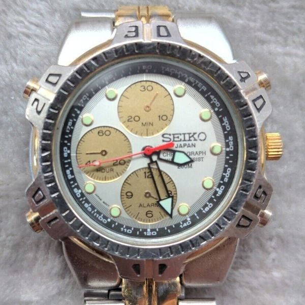 SEIKO, men's watch V701-5K00 069797, stainles steel, quartz, hardlex ...