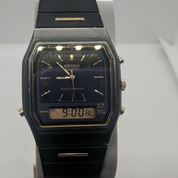Vintage Seiko Ana-Digi Analog Digital Watch H461-5030 - Unique 80s ...