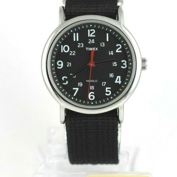 Timex Men's Weekender T2N6479J Black Nylon Strap Watch | WatchCharts