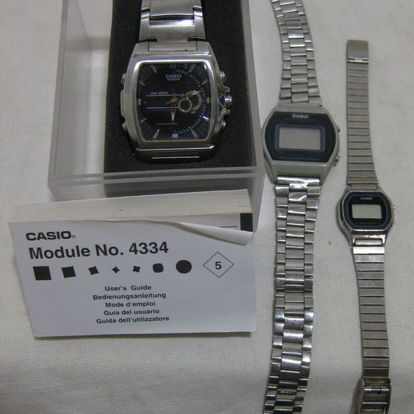 Wristwatch Casio Edifice Mod. No. 4334 + Mod. No. 826 + Mod. No. 3294 ...