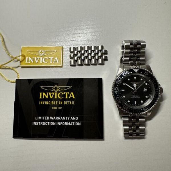 Invicta Pro Diver Men's Black Watch 40 MM Stainless Steel Quartz ...