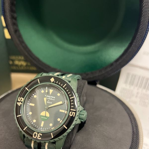 Blancpain x Swatch Bioceramic Scuba Fifty Fathoms - Green Abyss ...