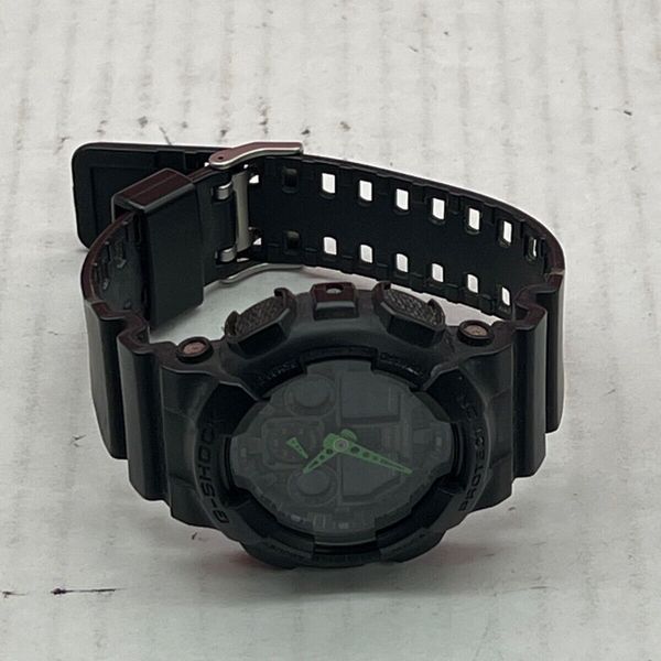 Casio G-Shock GA-100C Analog Digital Watch - Black Dial & Green Hands - WORKS | WatchCharts ...