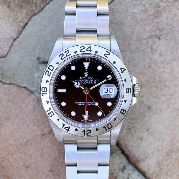 2002 Rolex Explorer 2 ref. 16570 Black Dial, Full Set | WatchCharts