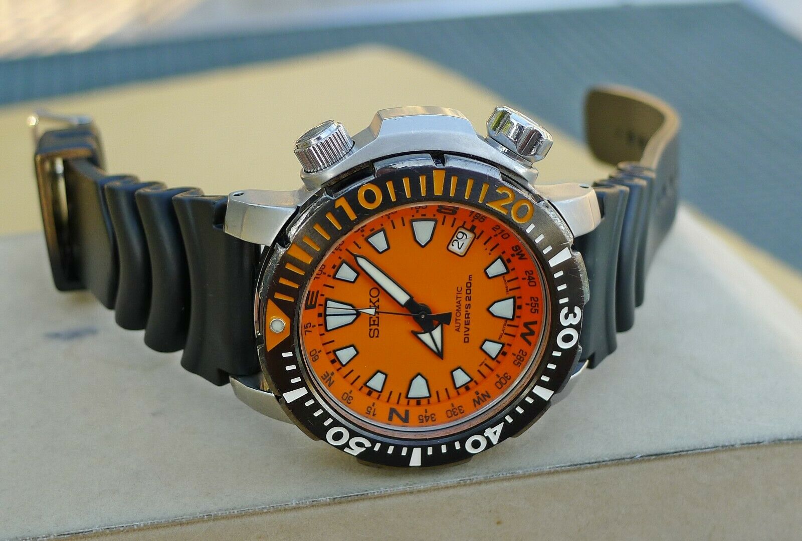 SEIKO ORANGE LAND MONSTER 200M AUTOMATIC WATCH 7S35-00F0 | WatchCharts ...