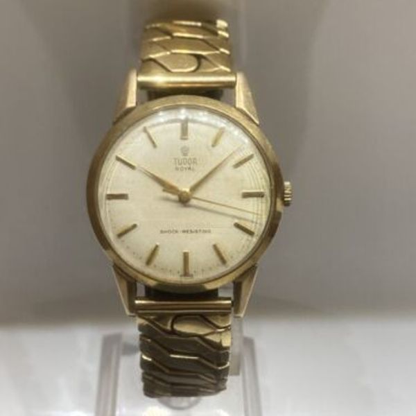Men's Vintage 9ct Gold Tudor Royal Wrist Watch Manual Wind ...