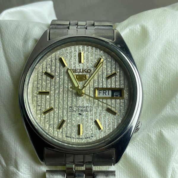 Vintage Seiko 5 Automatic Mens Watch 6319 Day/Date 23 Jewels Working ...