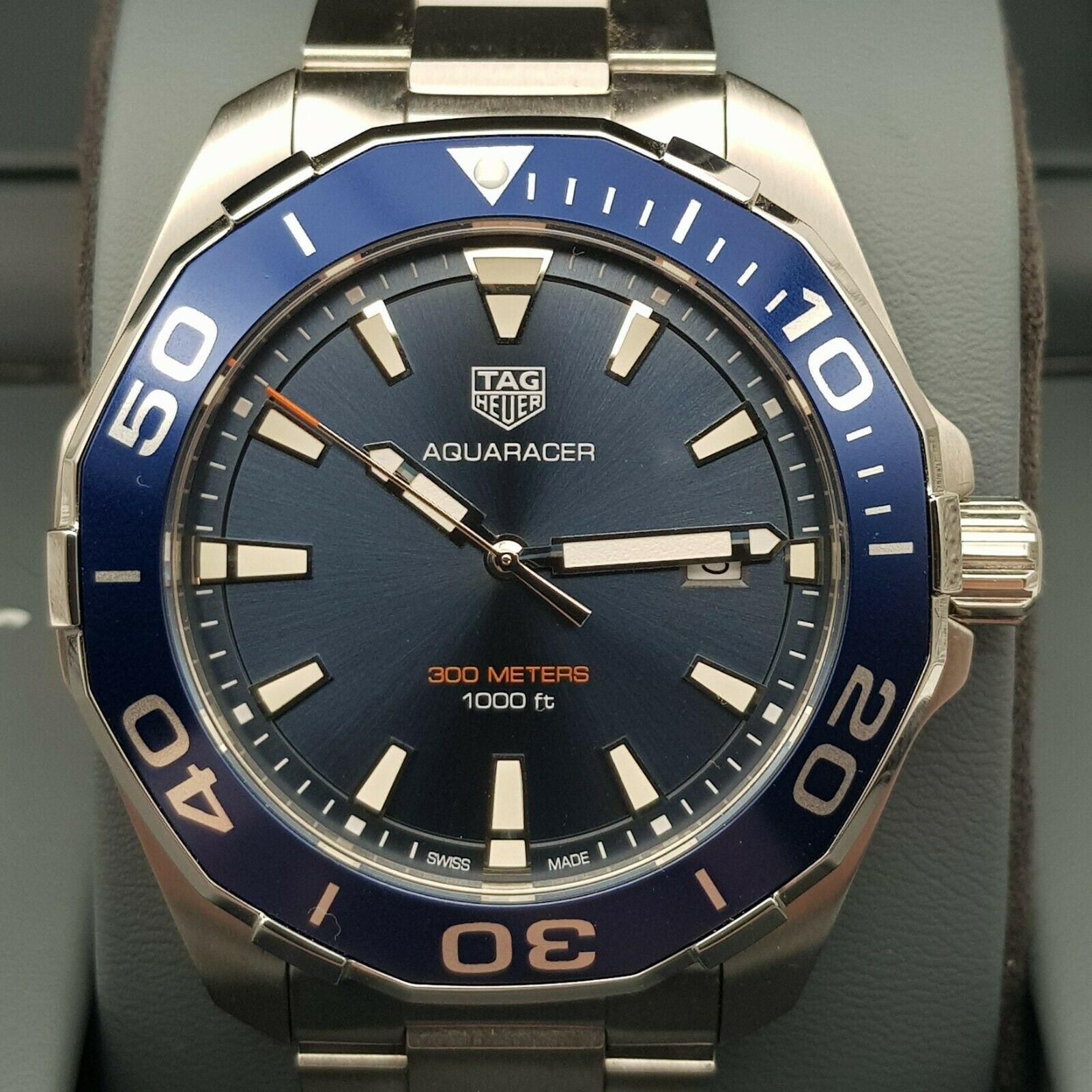 TAG Heuer WAY101C.BA0746 Aquaracer 300 m Men's 43mm Diver Wristwatch ...