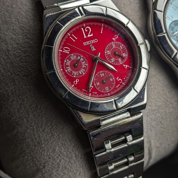 [WTS] 1990's Seiko LK Lukia Women's Ice Blue and Red Dial with 3 ...