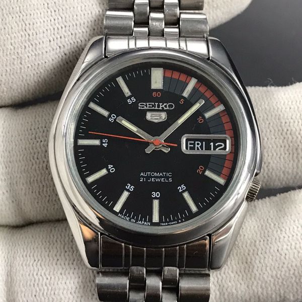 Seiko 5 Automatic SNK375 Racer Dial Japan Made Men's Watch 7S26-00X0 ...