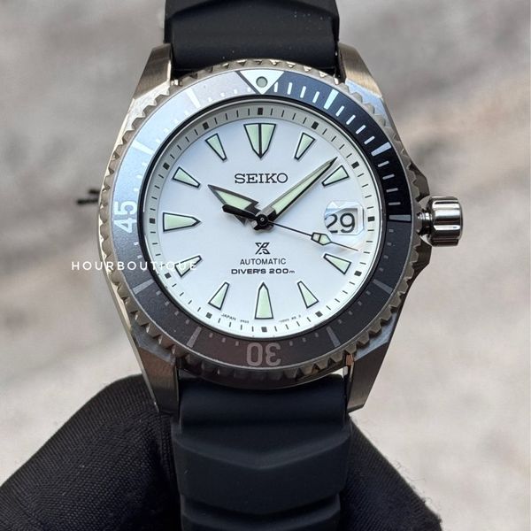 Brand New Seiko Prospex Titanium Shogun White Dial Automatic Divers ...