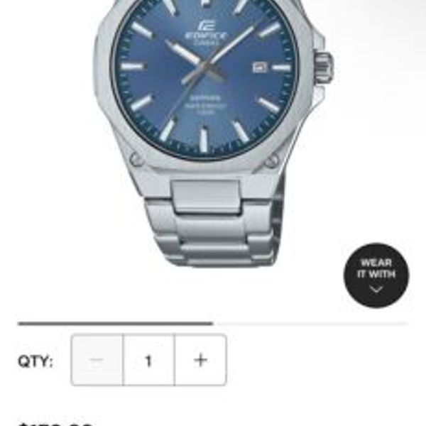 Men's Casio Edifice Silver-Tone Color Stainless Steel Watch, 39.9mm ...