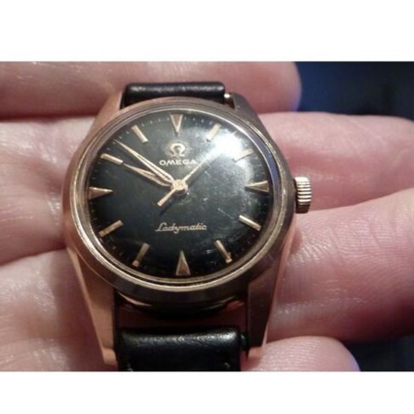 Omega Seamaster Ladymatic 1958, Rare Black Dial, Seahorse Logo Back ...