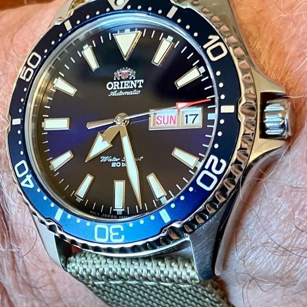 [$80 USD] FS: Orient Kamasu Blue Dial Sapphire Crystal 2 Straps $80 ...